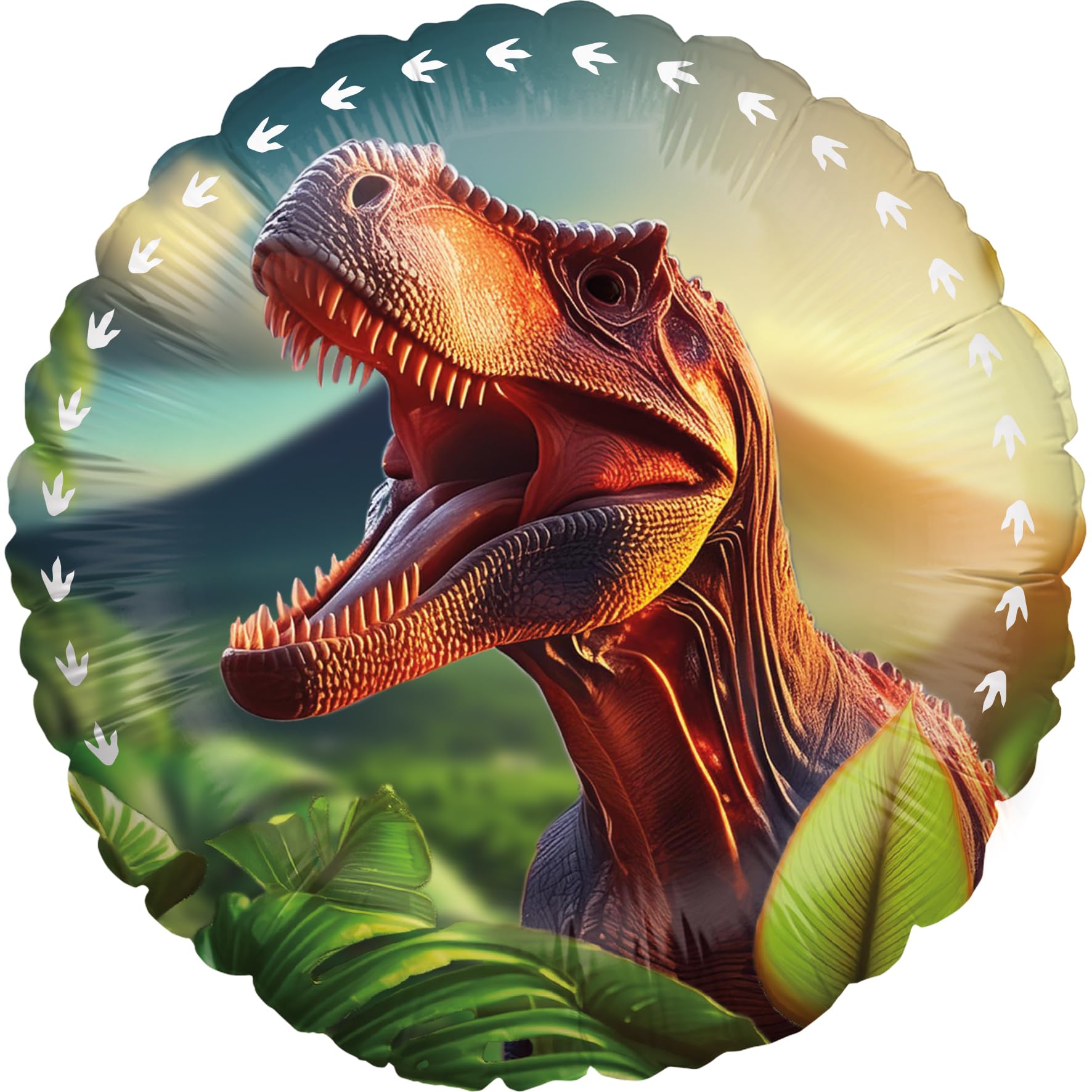 Folienballon „Dino Realistisch“ Rund – 45 cm | Dino-Deko